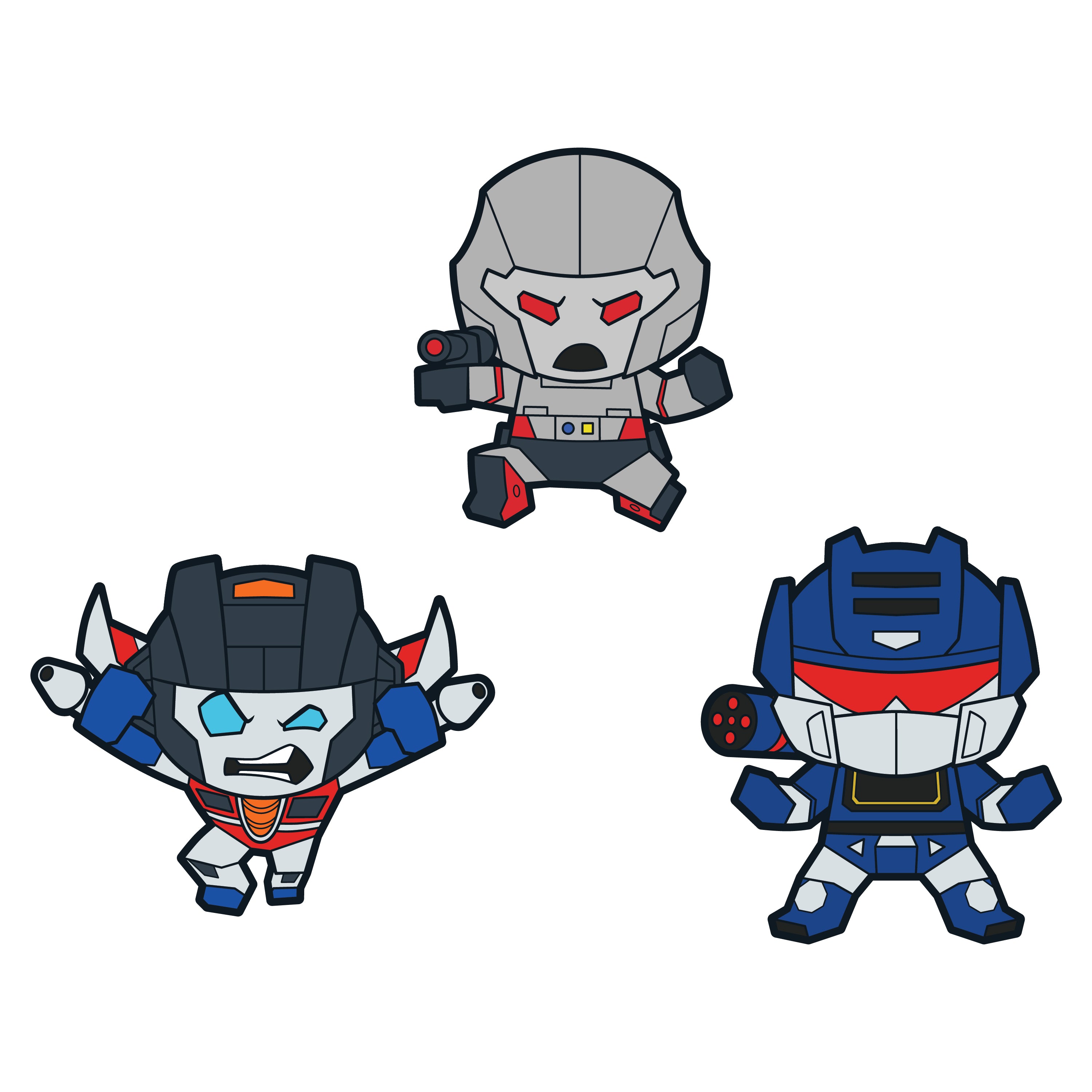 Transformers Decepticons Kawaii Pin Set Megatron Starscream Soundwave ...
