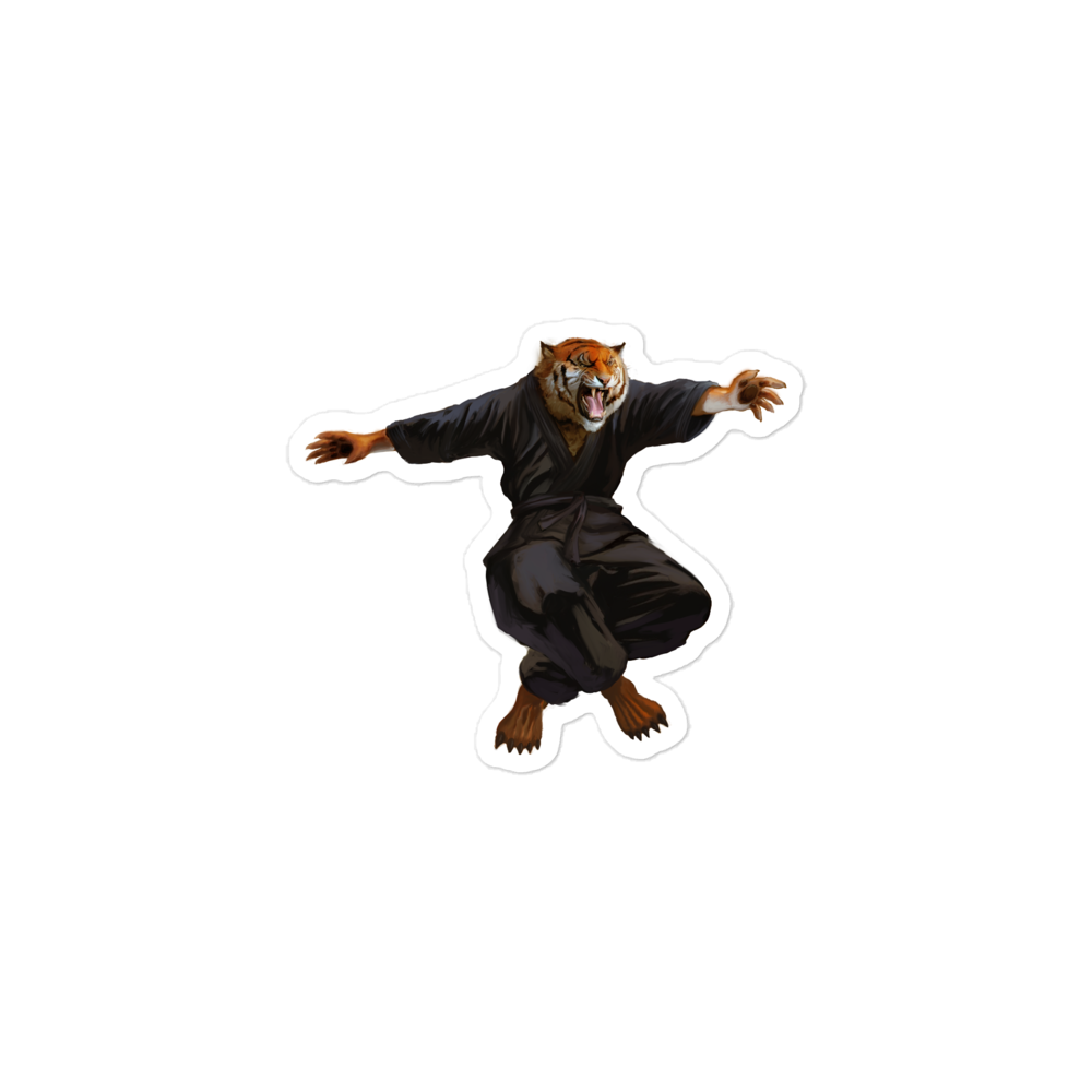 Zoo Jitsu Fighters Tiago the Tiger Bubble-free sticker – Icon Heroes