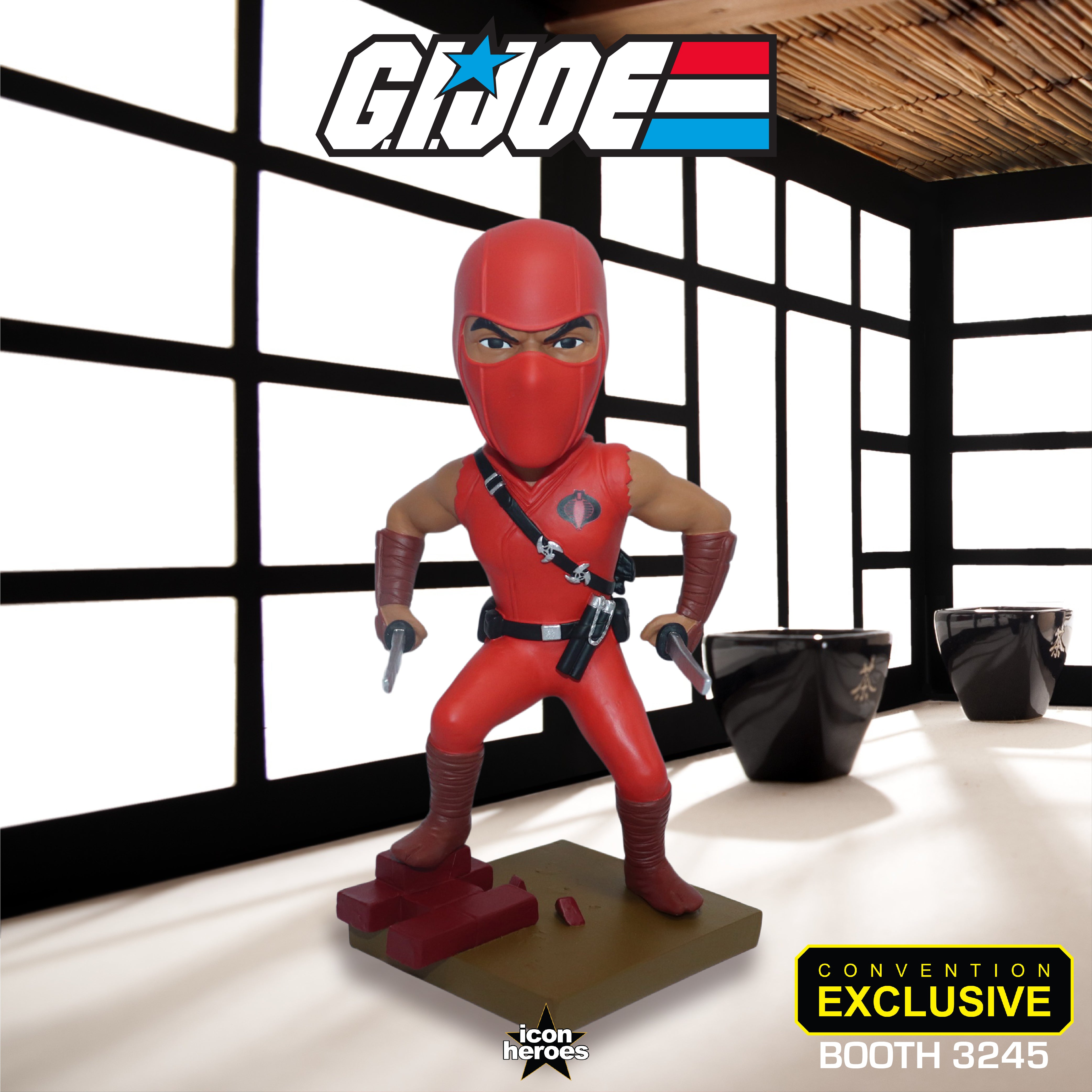 GI Joe Bobbleheads Icon Heroes Red Ninja