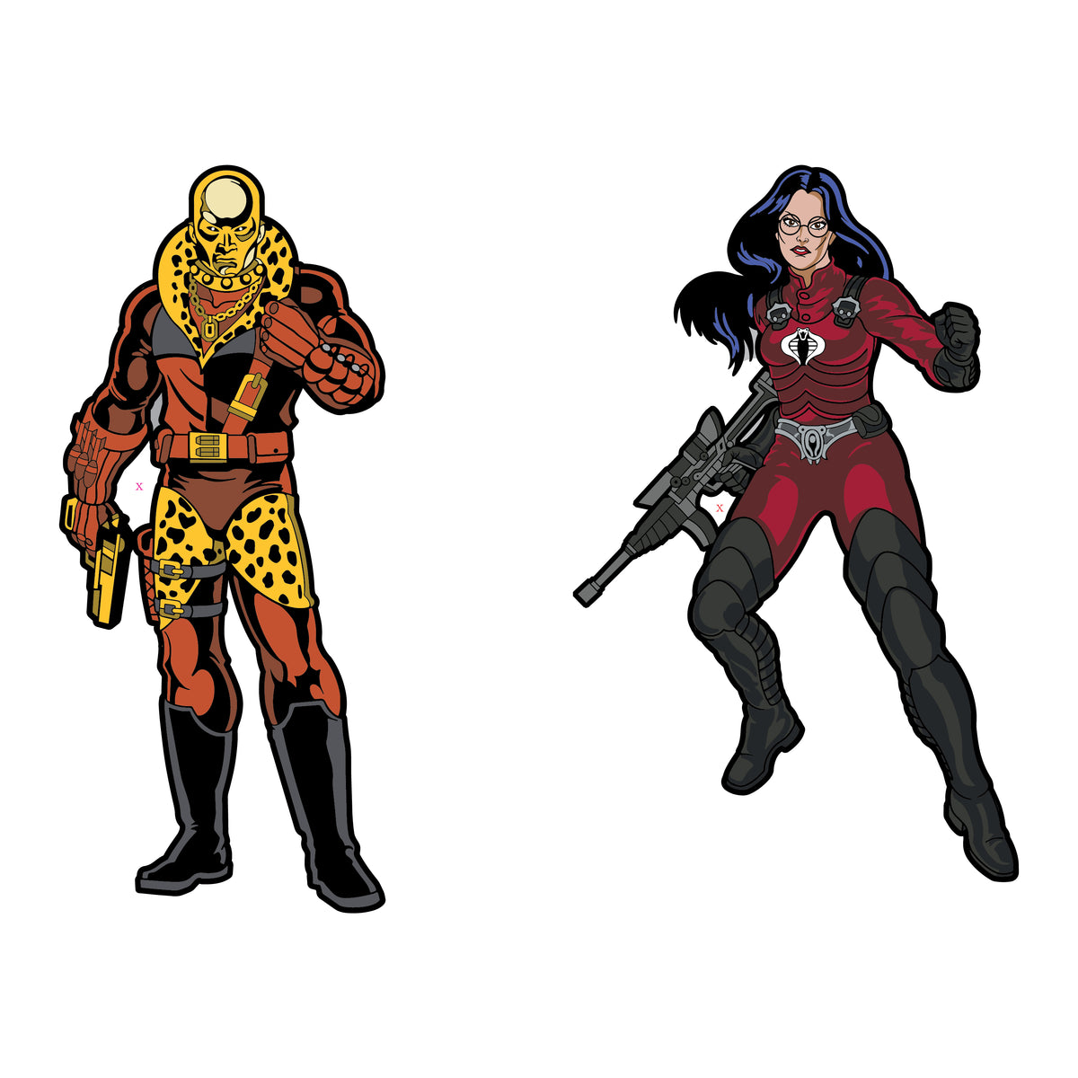 G.I. Joe Destro X Crimson Strike Team Baroness Retro Pin Set (Previews ...