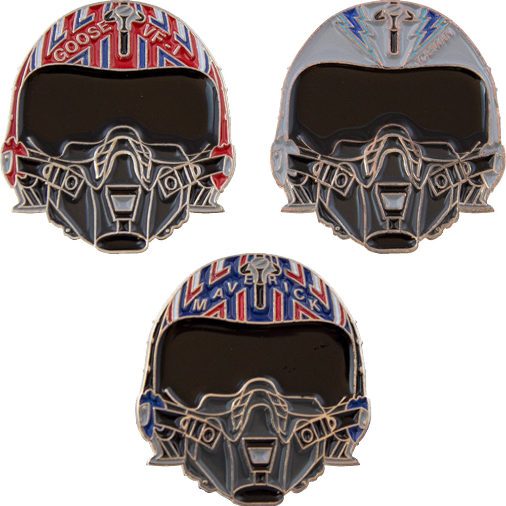 Top Gun Pins Helmet Maverick Goose Iceman Icon Heroes – Icon Heroes
