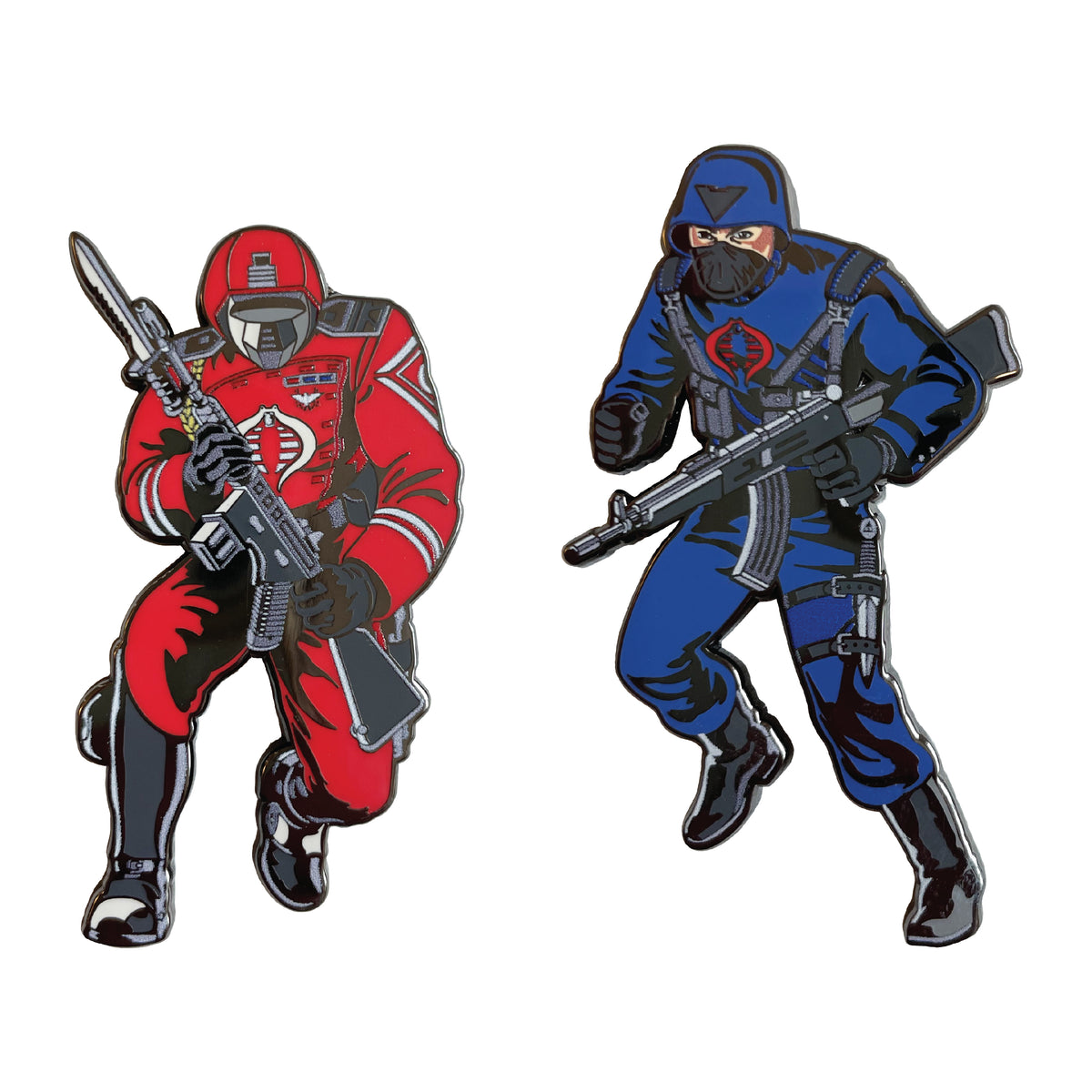 G.I. Joe Crimson Guard X Cobra Officer Retro Pin Set | Icon Heroes