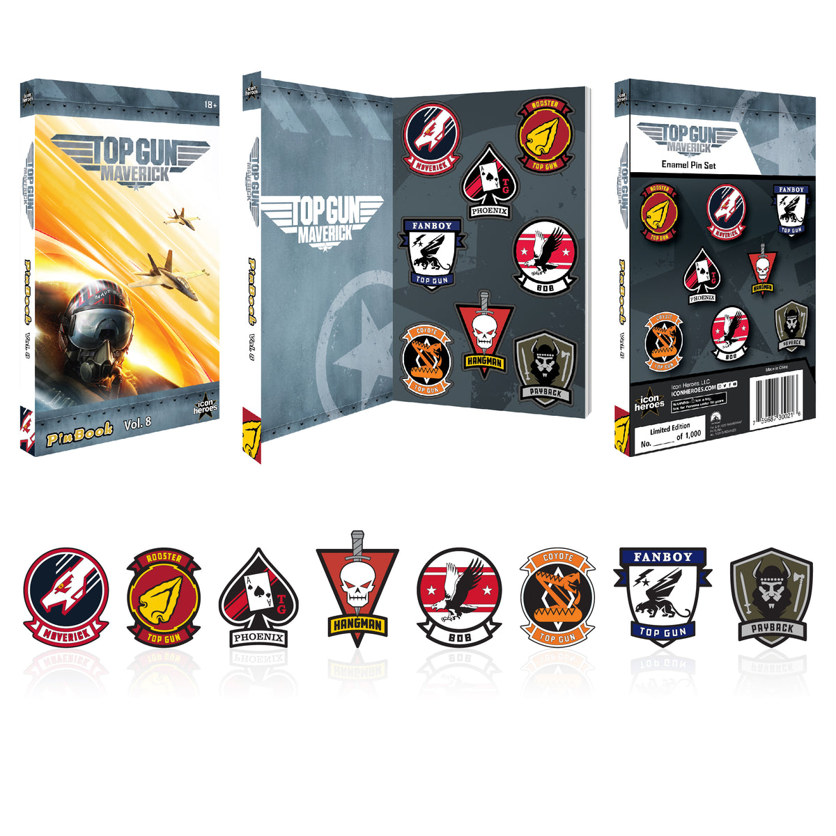 Top Gun Maverick Enamel Pins PinBook Vol. 8 | Icon Heroes